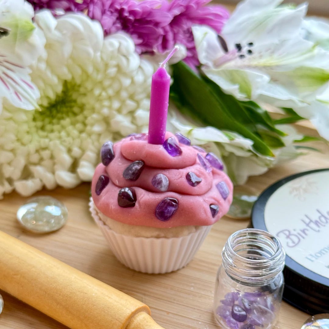 Purple Play Dough Cupcake Kit: Amethyst Gemstones, Eco-friendly ...