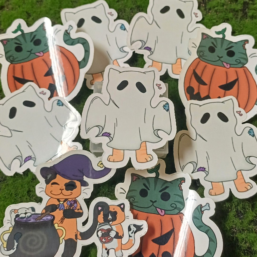 Spooky Cats Vinal Sticker - Etsy