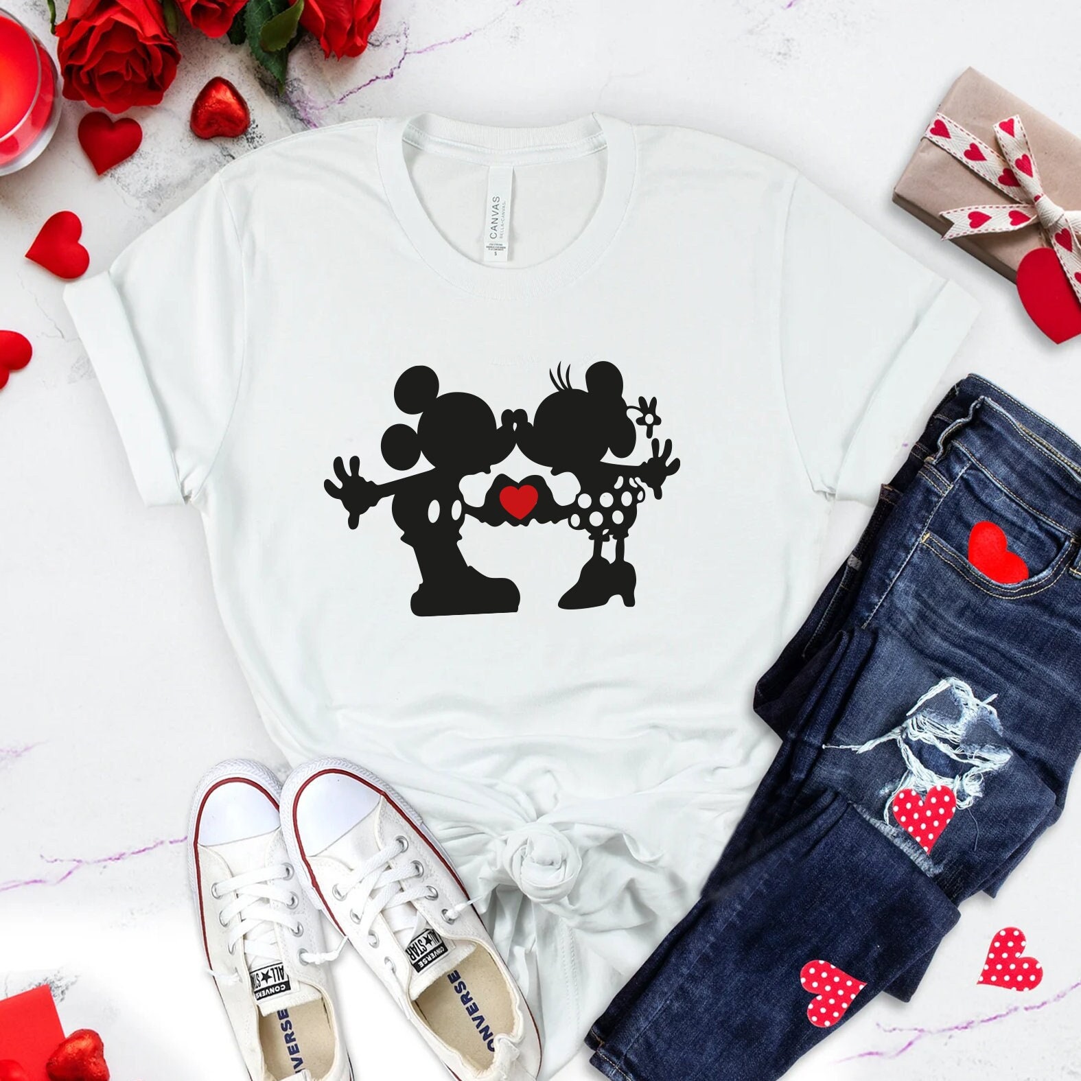 Love Disney Mickey And Minnie Mouse Matching Shirt
