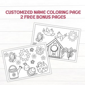 Personalized Coloring Page, Custom Coloring Page, Name Coloring Page ...
