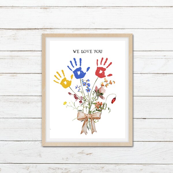 Wildflower Handprint Art - Etsy