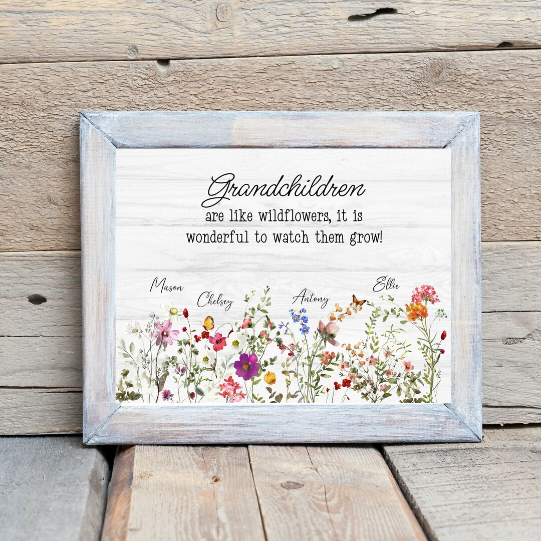 Custom Family Printable, Grandma's Garden Sign, Grandparents Garden ...