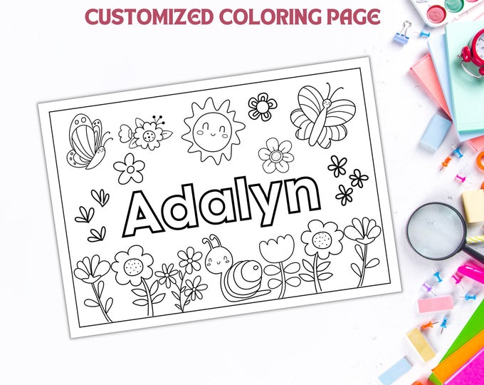 Personalized Coloring Page, Custom Coloring Page, Name Coloring Page ...