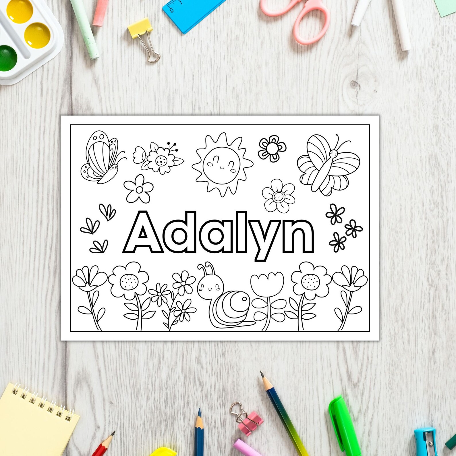 Personalized Coloring Page, Custom Coloring Page, Name Coloring Page ...