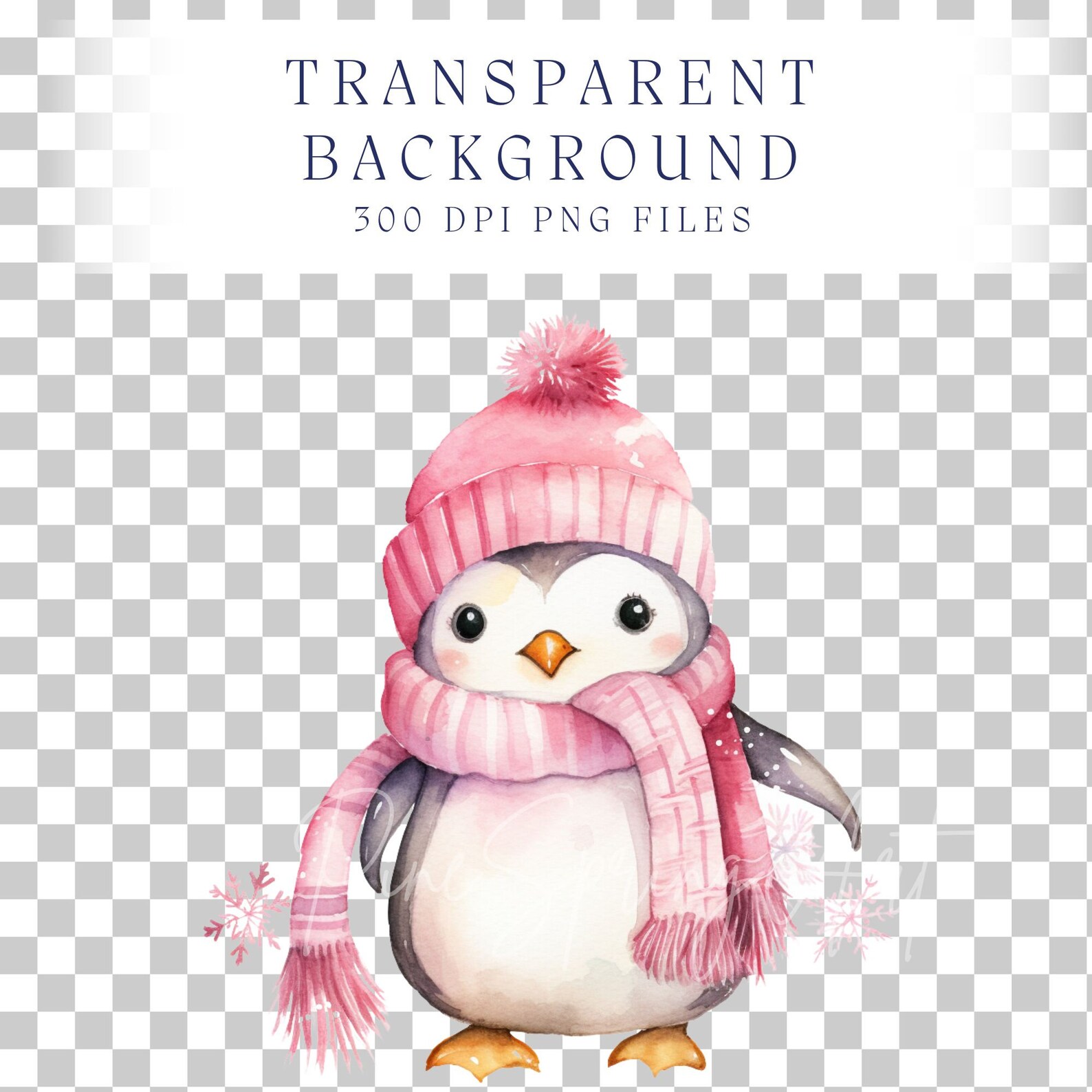Penguin Clipart Watercolor Christmas Penguin Clipart Bundle Png, Winter ...