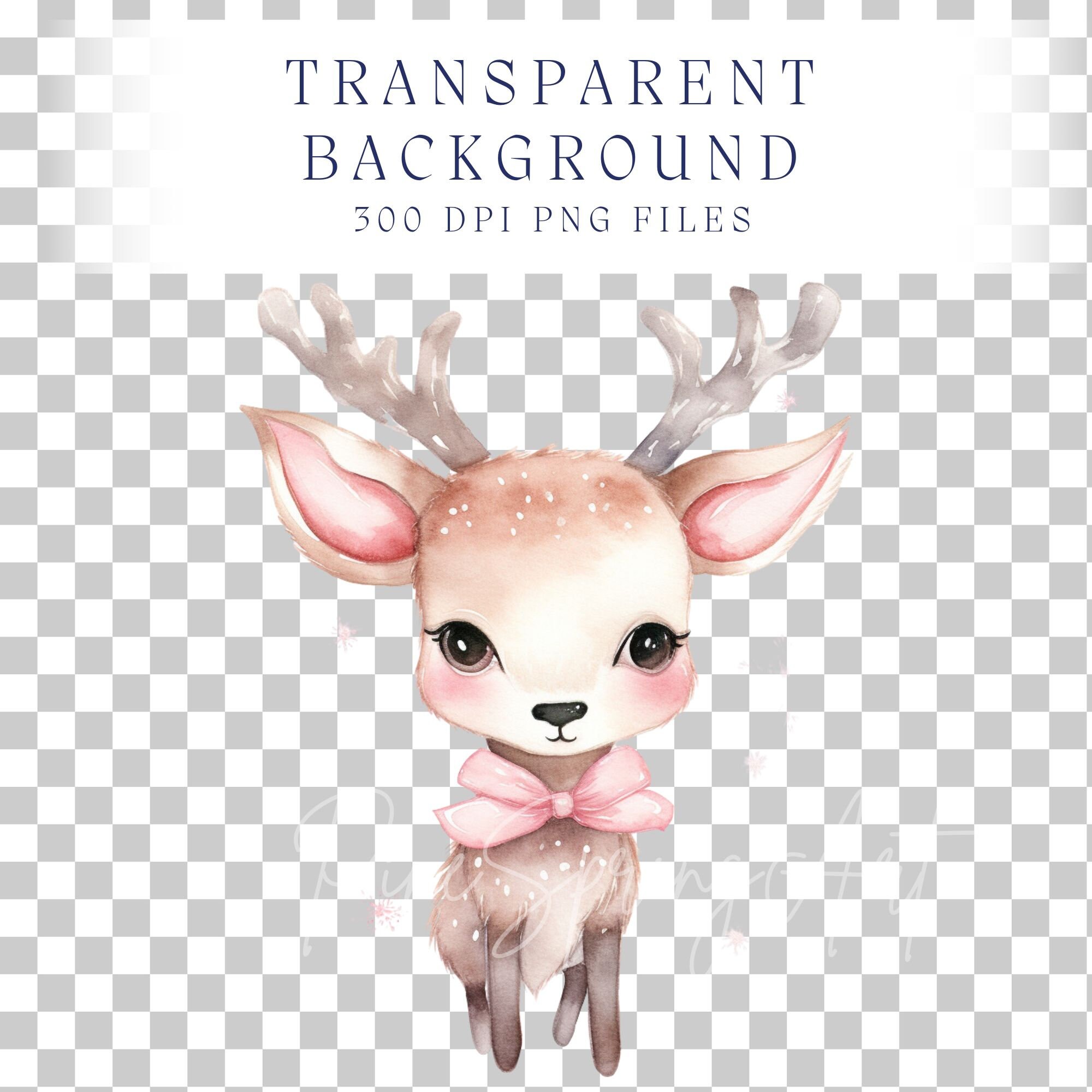 Pink Christmas Png Watercolor Clipart Bundle, Set of 27 HQ Pink Winter ...