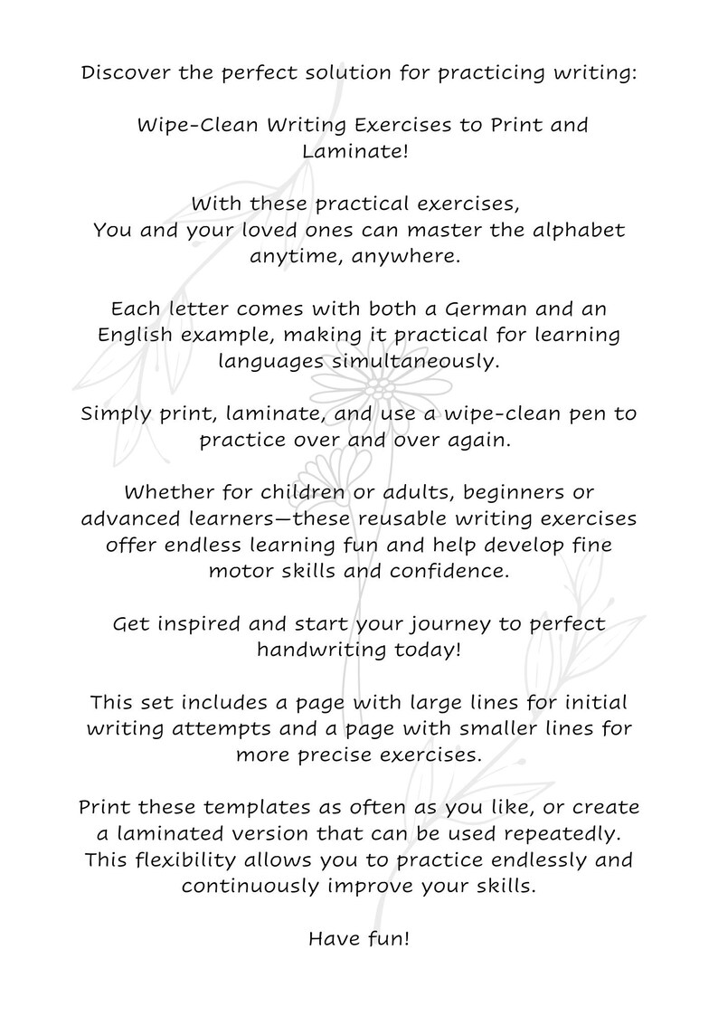 ABC Wipe-clean Writing Exercises – Printable Worksheets for Kids to ...