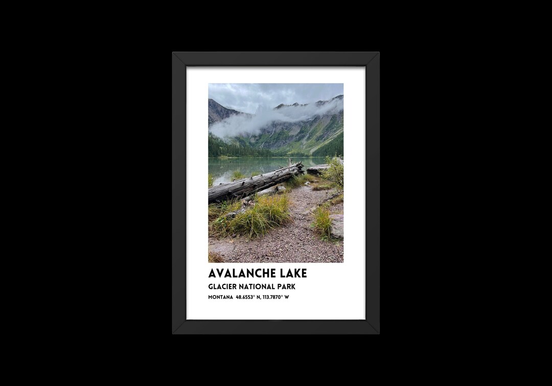 Avalanche Lake, Glacier National Park Printable Poster - Etsy