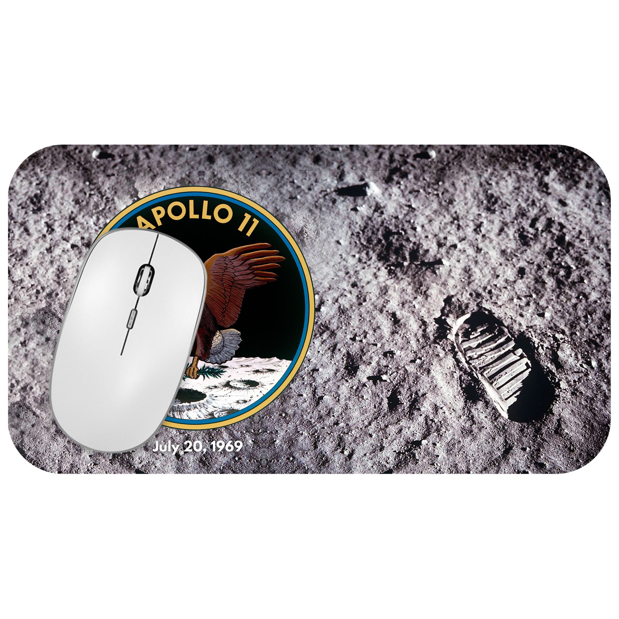 Apollo 11 Moon Landing Boot Print 6 X 11 Mouse Pad | Apollo | Space ...
