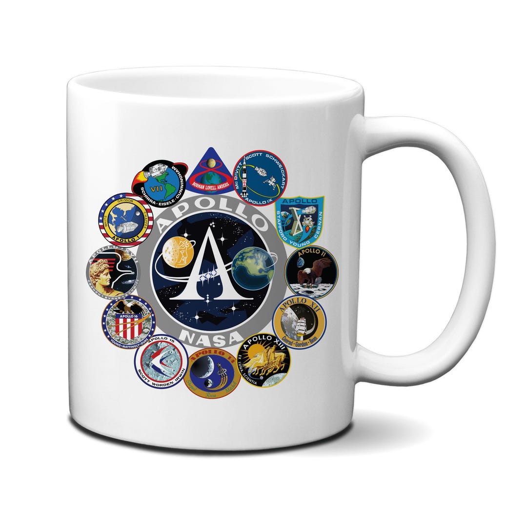 Apollo Program Mission Logos 11 Oz Mug | Apollo Program | Space ...