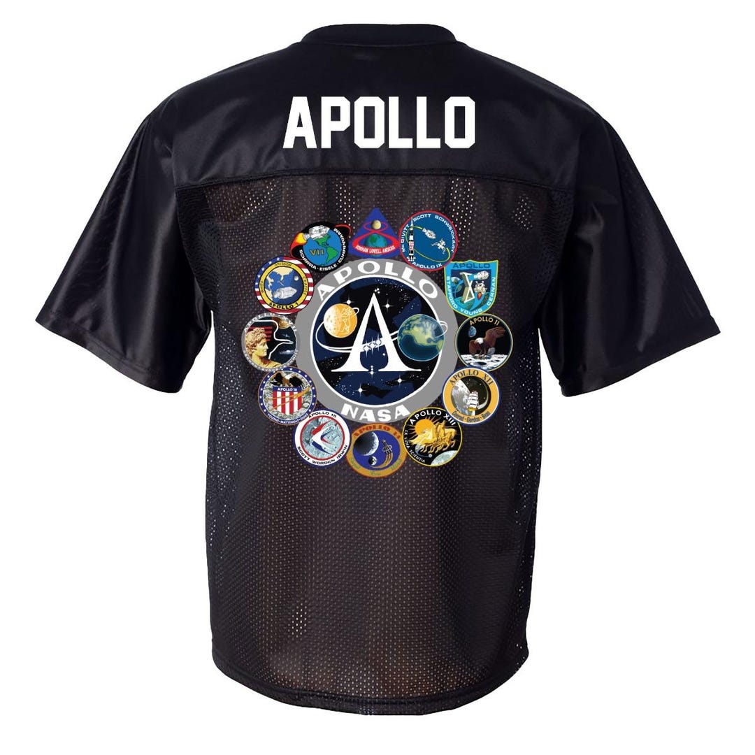 NASA Apollo Program Mission Logos Replica Football Jersey- High-quality ...