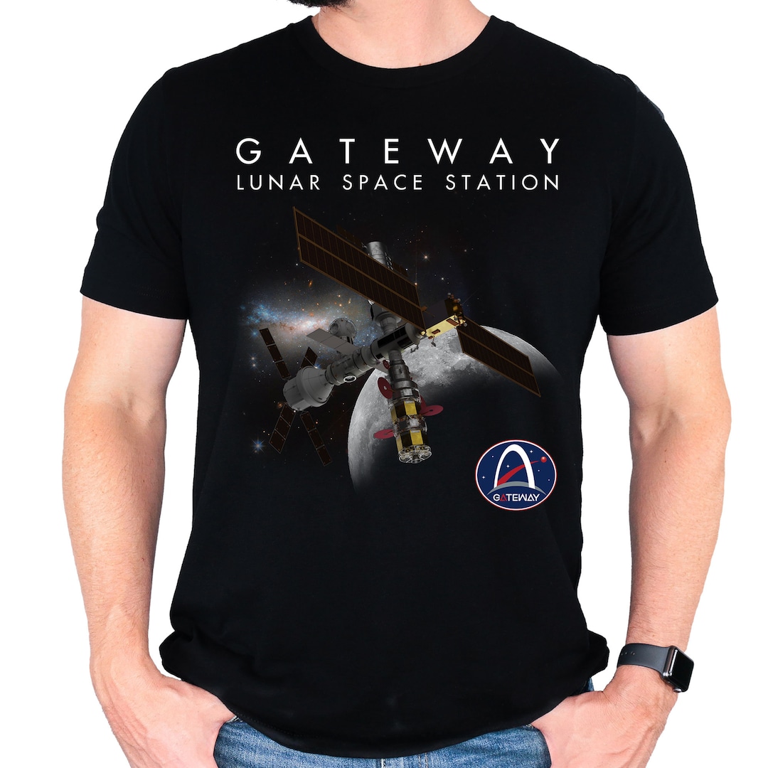 NASA Gateway Lunar Space Station Adult Shirt | Spaceflight | Space Collectibles | Space Mug ...