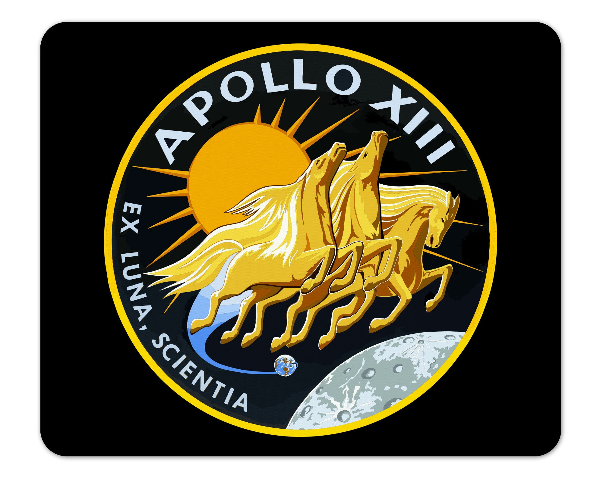 Apollo 13 Mission Logo Mouse Pad | Space Exploration | Apollo Program ...