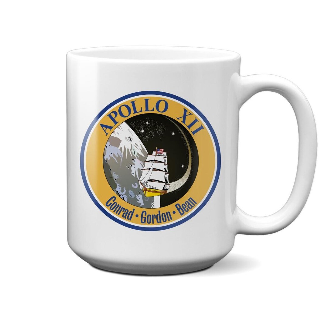 NASA Apollo 12 Mission Logo 15oz Mug - Ceramic Space Exploration Coffee ...