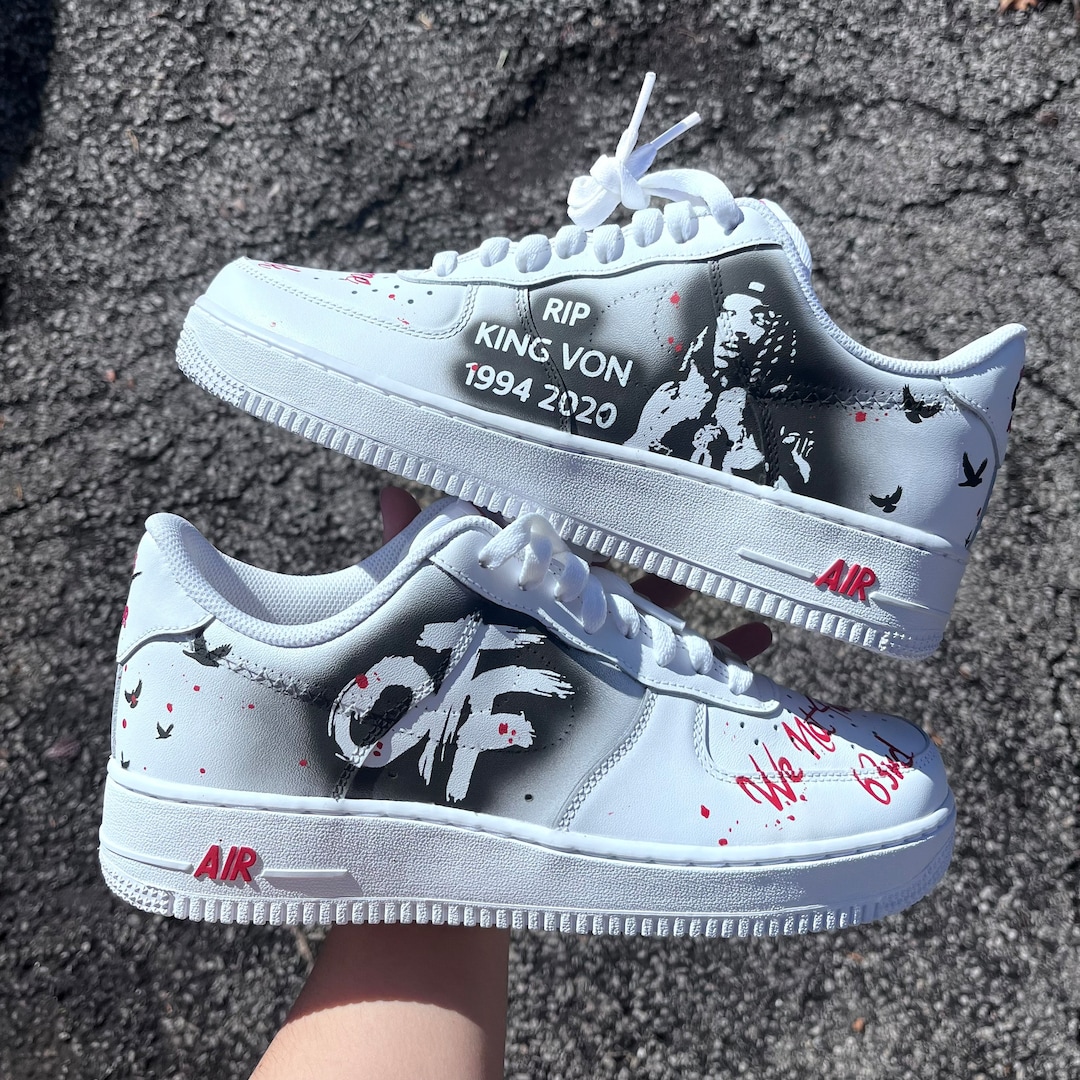 RIP King Von Custom AF1 // King Von Sneakers - Etsy New Zealand