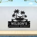 Personalized Palm Tree Oasis Sign Metal Wall Art, Outdoor Patio Decor ...