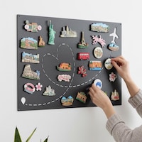 Metal Travel Magnet Board, Handmade Wall Display Gift for Travelers - Etsy