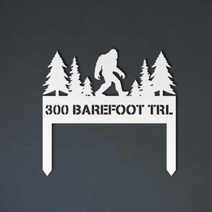 Outdoor Sasquatch Metal Sign, Bigfoot Mountain Metal Sign, Sasquatch ...