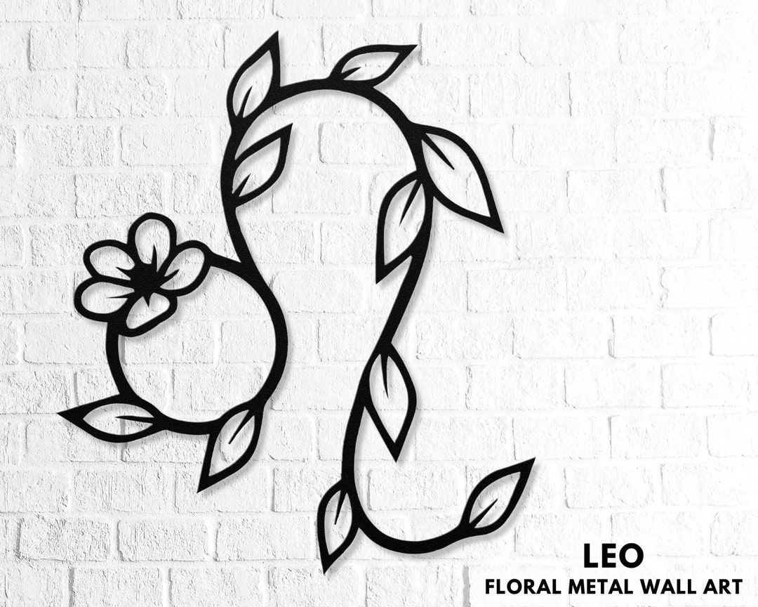 Leo Wall Art, Leo Zodiac Metal Sign, Horoscope Art, Zodiac Wall Decor ...