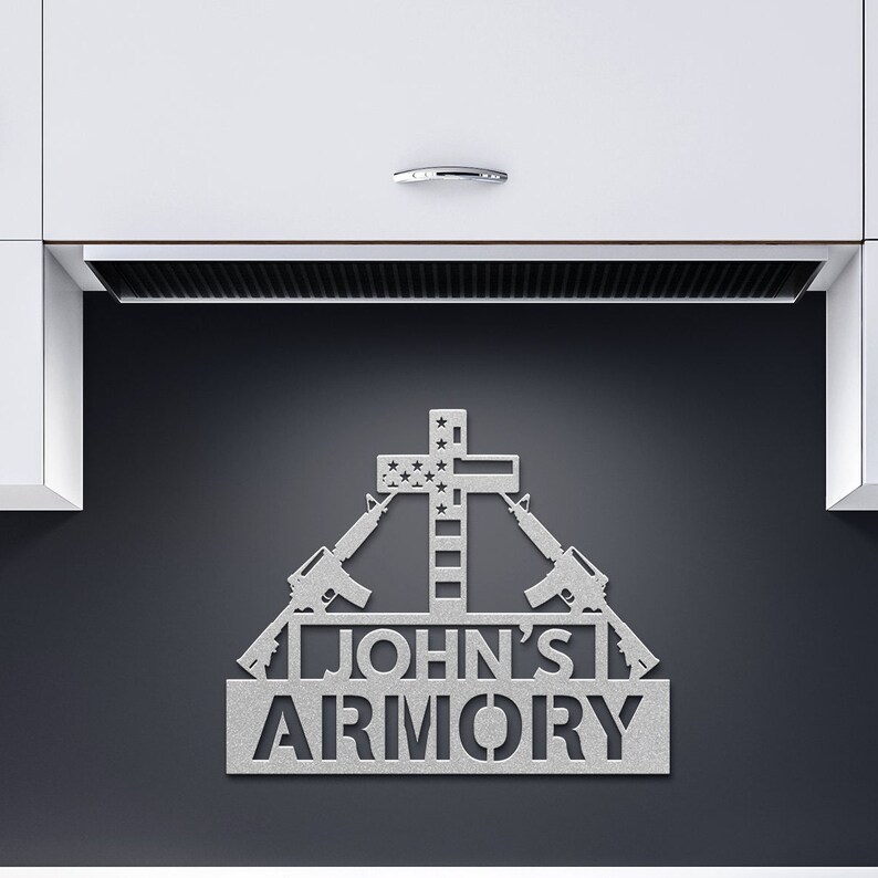 Armory Sign, Gun Sign, Garage Sign Gift for Dad, Ar-15 Wall Art, Custom ...