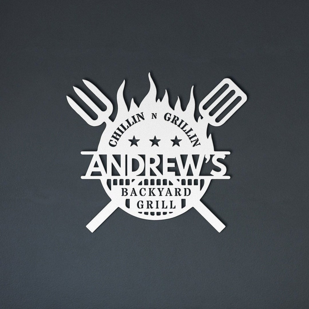 Personalized Grilling Sign, Grill Sign, Metal BBQ Smoker Grill Sign ...