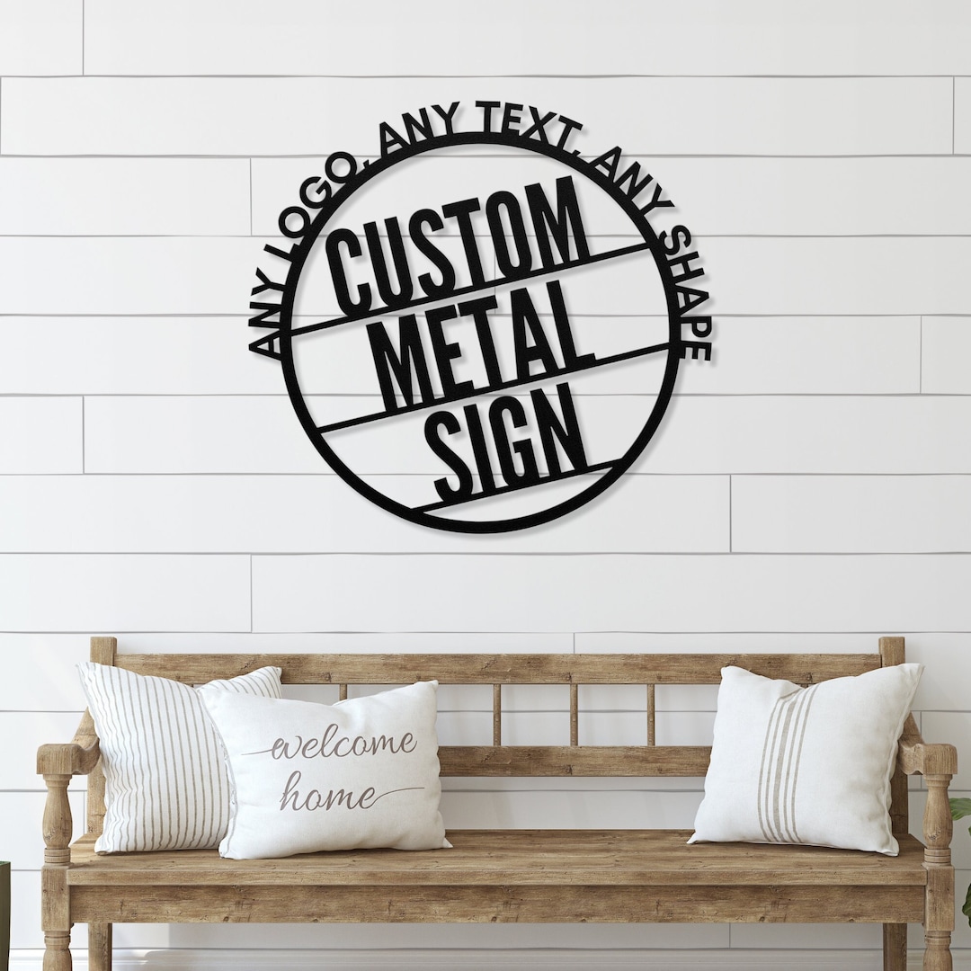 Custom Logo Metal Sign, Business Logo Sign, Metal Logo Sign, Custom ...