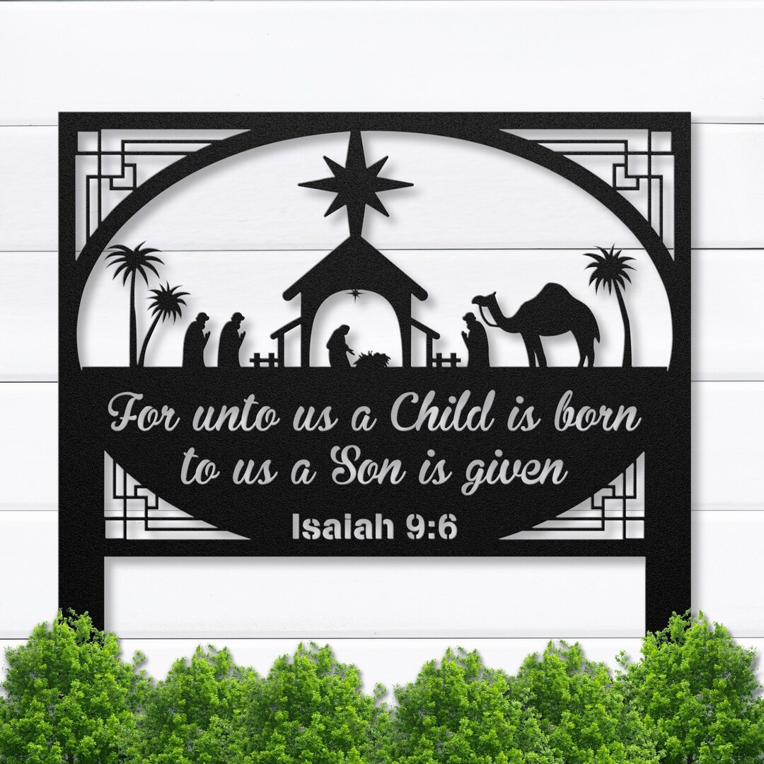 Outdoor Metal Nativity Yard Stake, Christian Decor, Christmas Decor - Etsy