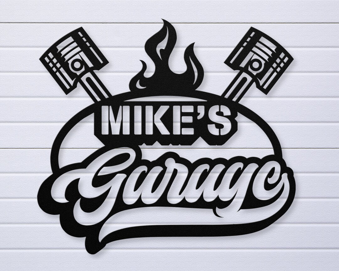 Personalised Garage Sign, Retro Garage Decor, Vintage Car Sign ...