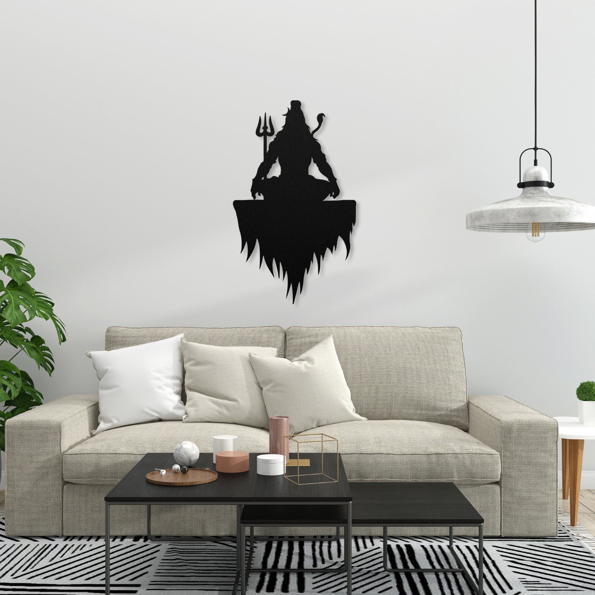 Shiva Wall Art, Lord Shiva Hinduism Metal Home Decor, Indian ...