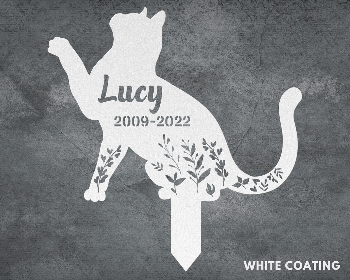 Cat Memorial Stake, Cat Loss, Sympathy Sign, Pet Grave Markers ...