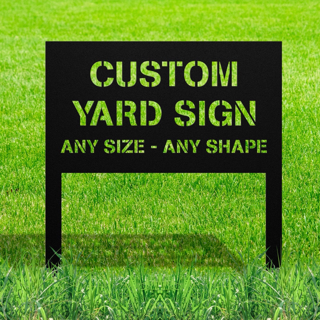 Custom Metal Sign With Stakes, Personalized Family Name Yard Sign ...