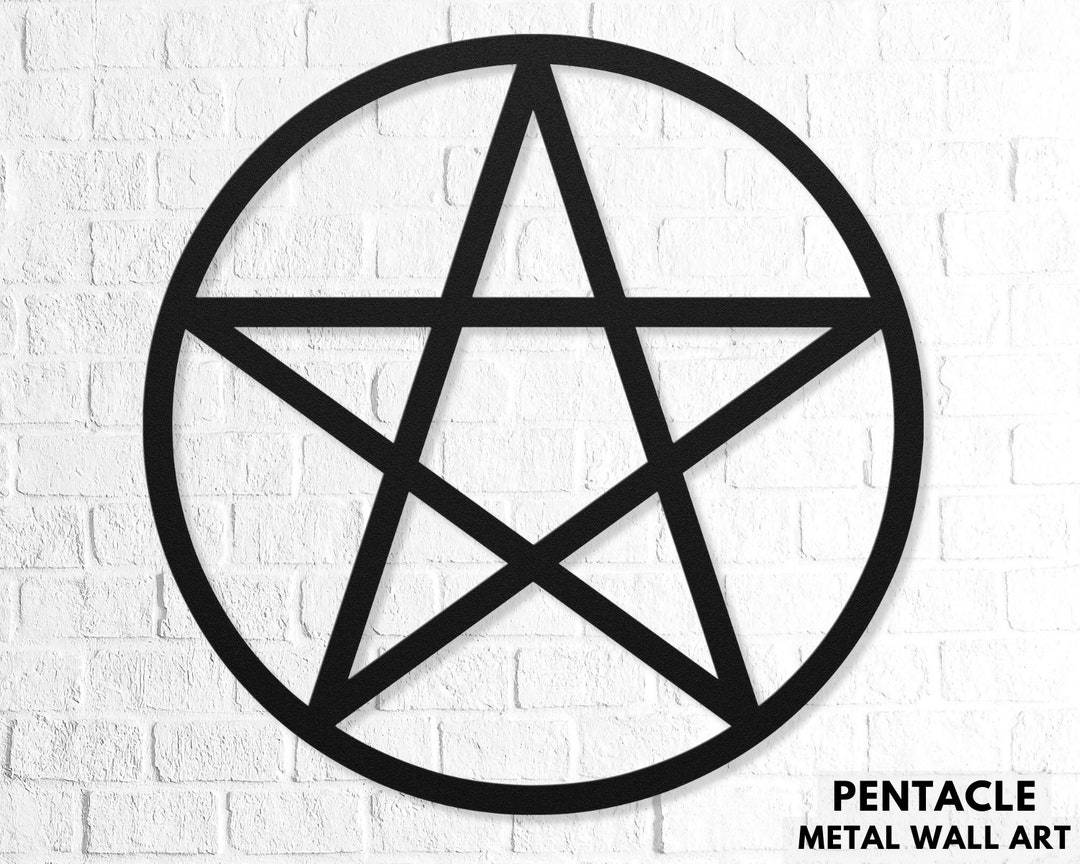 Pentacle Metal Wall Art, Witchy Wall Decor, Wiccan Wall Art, Goth Wall ...