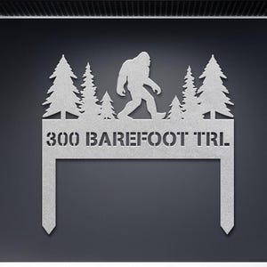 Outdoor Sasquatch Metal Sign, Bigfoot Mountain Metal Sign, Sasquatch ...