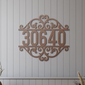 House Number Sign, Metal Address Plaque, Outdoor Street Name Number ...