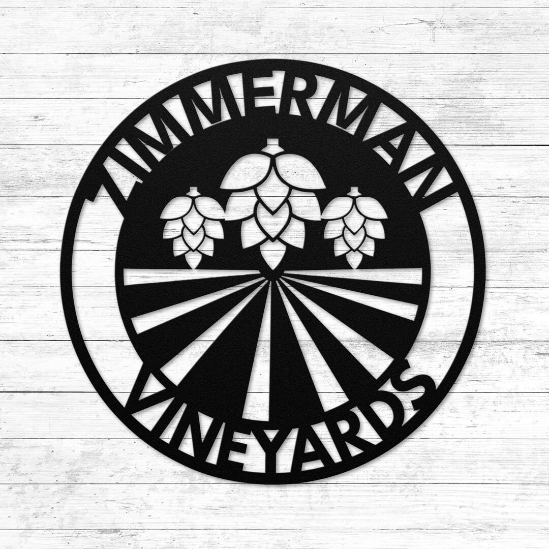 Outdoor Vineyard Sign, Custom Metal Sign, Gift for Wine Lover, Wine ...