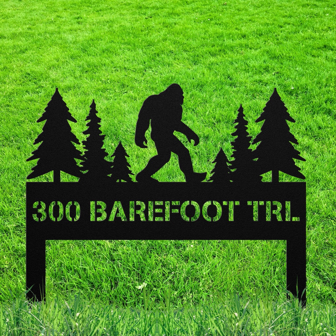 Outdoor Sasquatch Metal Sign, Bigfoot Mountain Metal Sign, Sasquatch ...