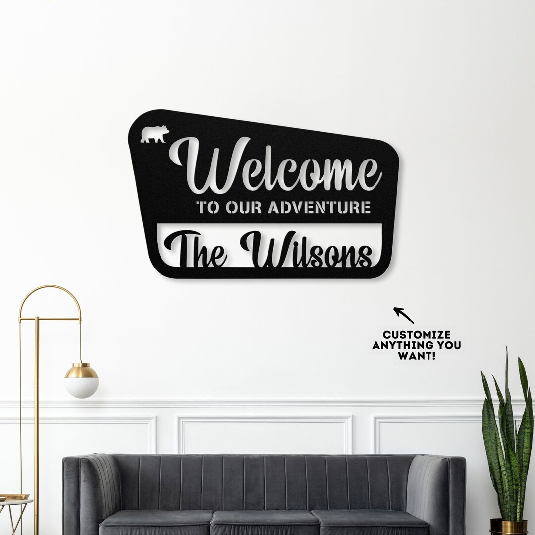 National Park Welcome Sign, NPS Inspired Family Name Sign, Last Name ...
