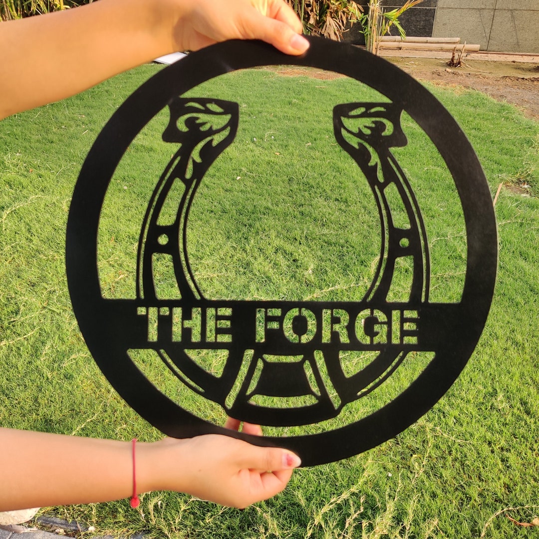 Custom Horseshoe Monogram, Horse Shoe Family Name Sign, Equestrian ...