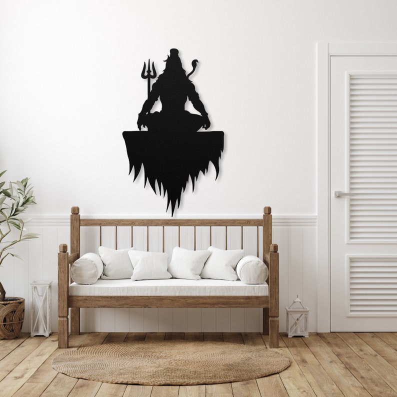Shiva Wall Art, Lord Shiva Hinduism Metal Home Decor, Indian ...