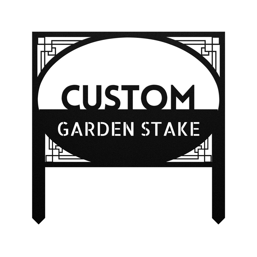 Custom Garden Stake, Family Name Street Address Sign With Stakes ...