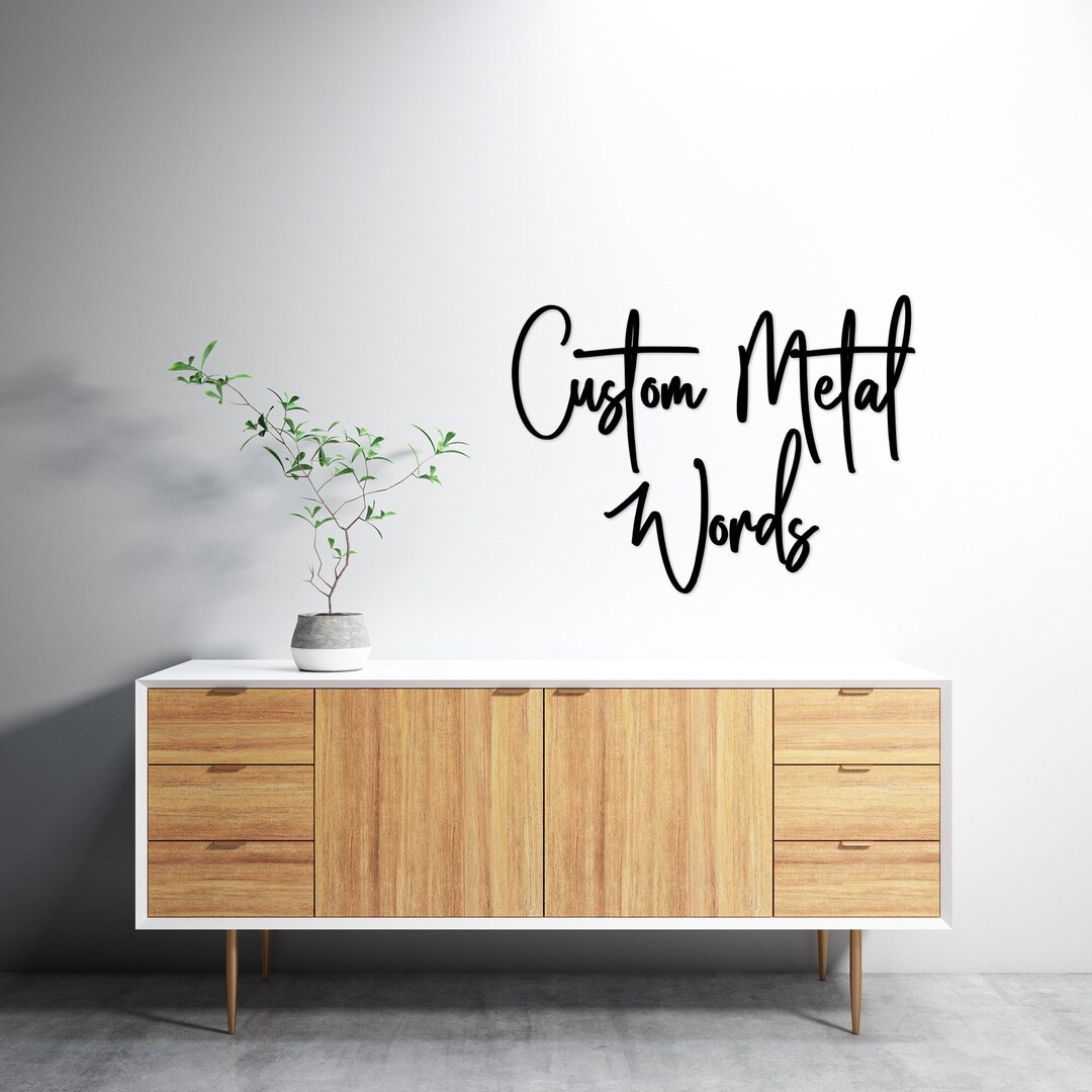 Custom Metal Words, Your Custom Text, Cursive Words for the Wall ...