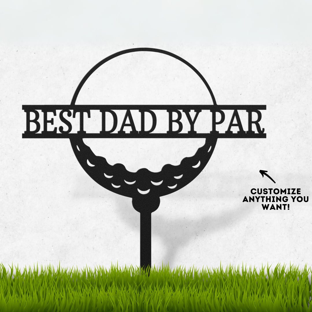Golf Ball Metal Yard Stake, Metal Yard Sign, Personalized Metal Yard ...