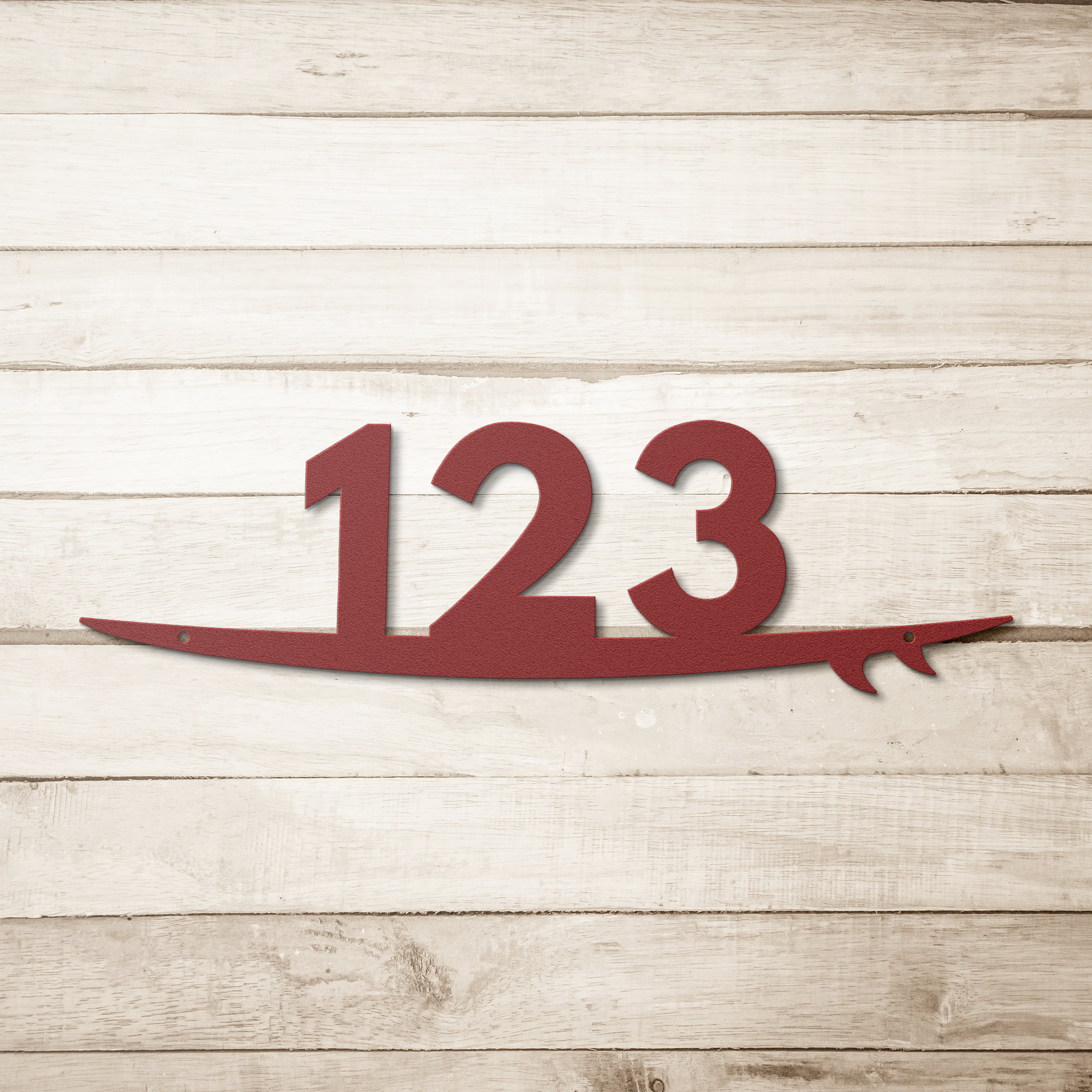 Surfboard House Number Sign Beach House Decor Metal Address - Etsy