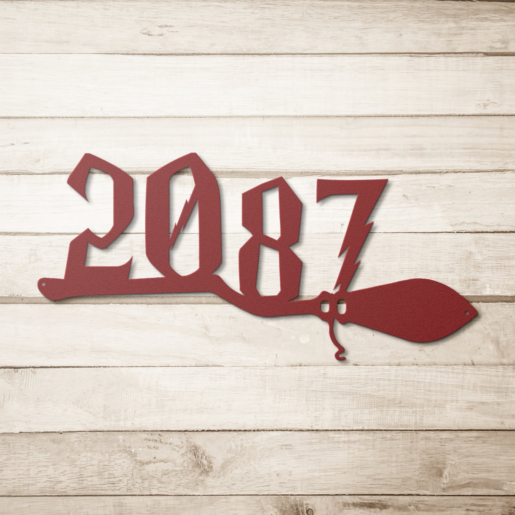 Wizard Broom Decor, Metal House Numbers, Personalized Broomstick Metal ...