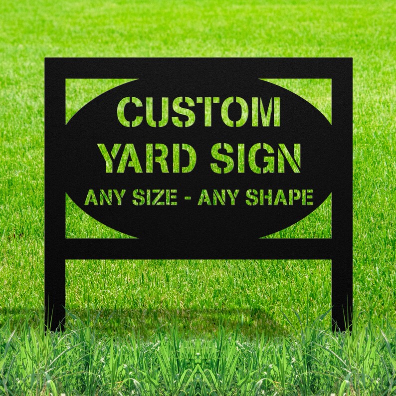 Custom Metal Sign With Stakes, Personalized Family Name Yard Sign ...