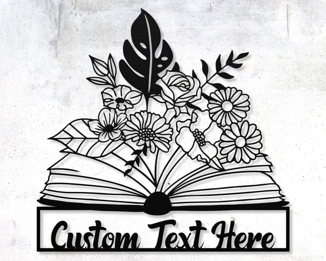 Personalized Library Sign, Custom Library Decor, Bookshelf, Book Lover ...