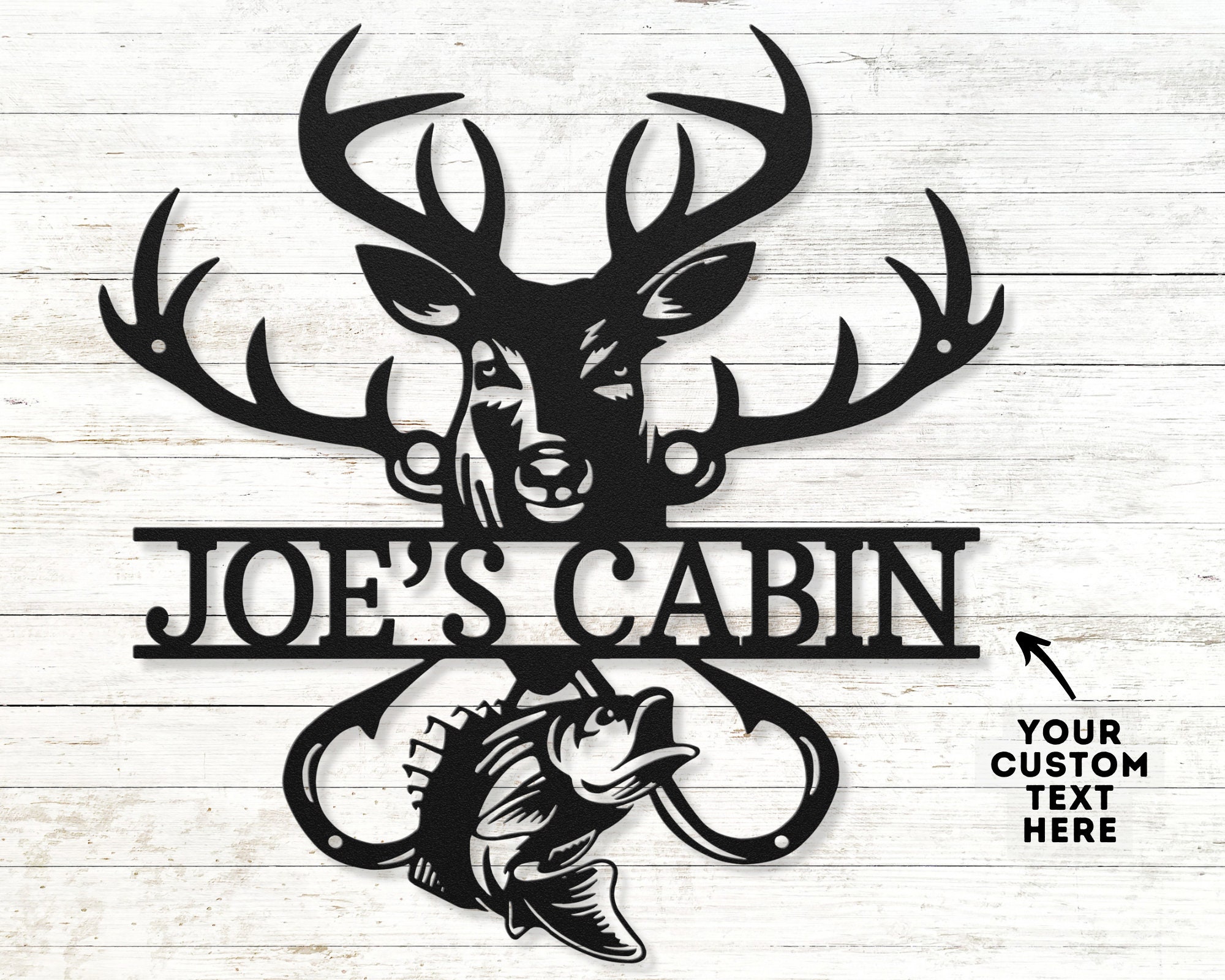 Personalized Hunting Gift for Men, Fish Deer Hunting, Custom ...