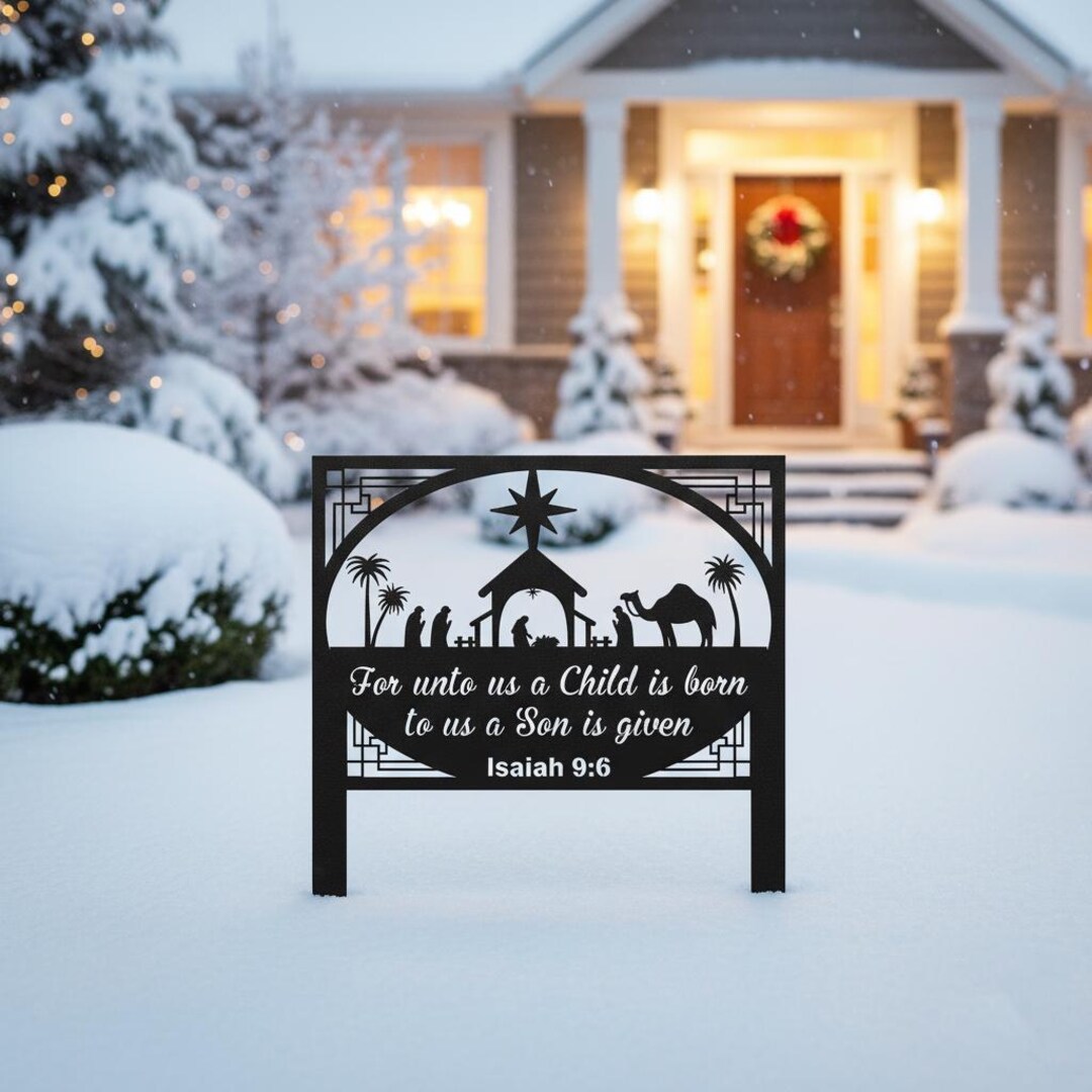 Outdoor Metal Nativity Yard Stake, Christian Decor, Christmas Decor - Etsy