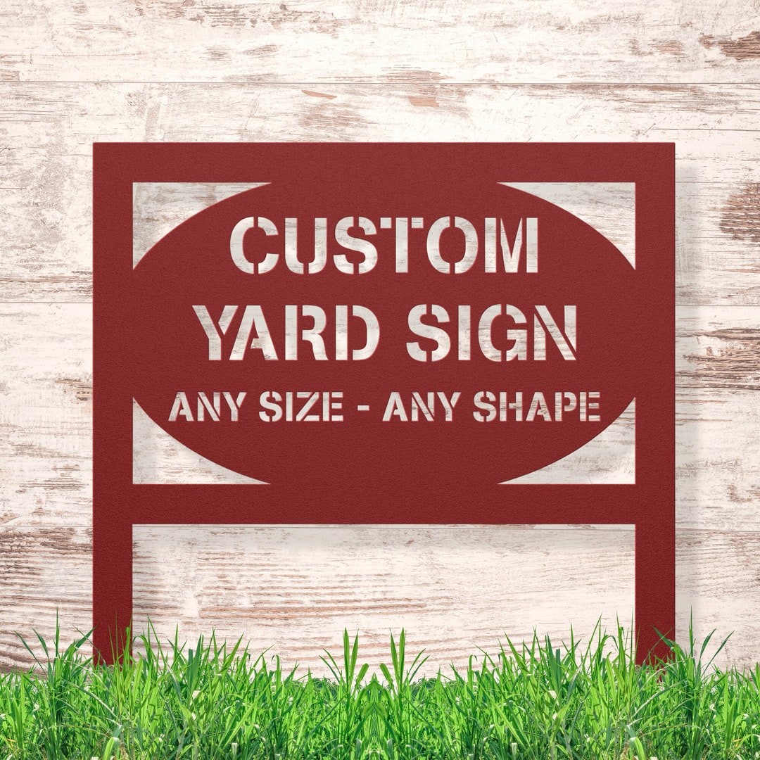 Custom Metal Sign With Stakes, Personalized Family Name Yard Sign ...