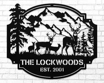Custom Metal Signs, Farmer Metal Sign, Deer and Forest Metal Wall Art ...